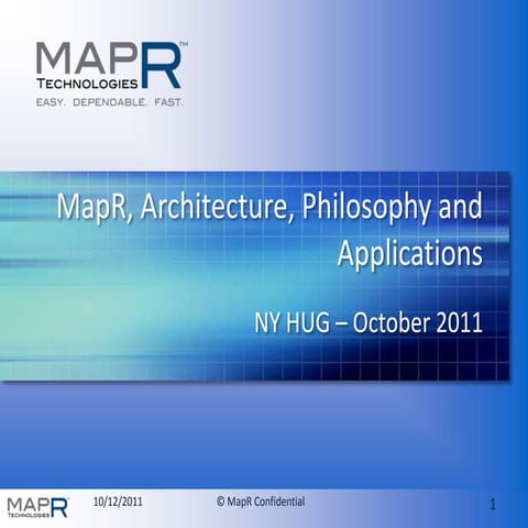 Nyc Hadoop Meetup Mapr Architecture Philosophy And Applications Ppt 0798