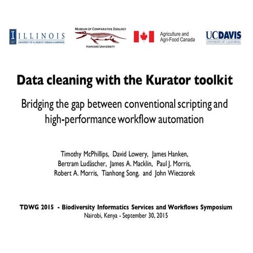 Data Cleaning With The Kurator Toolkit Bridging The Gap Between Conventional Scripting And High