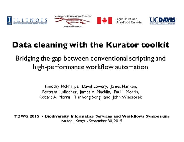 Data Cleaning With The Kurator Toolkit Bridging The Gap Between Conventional Scripting And High