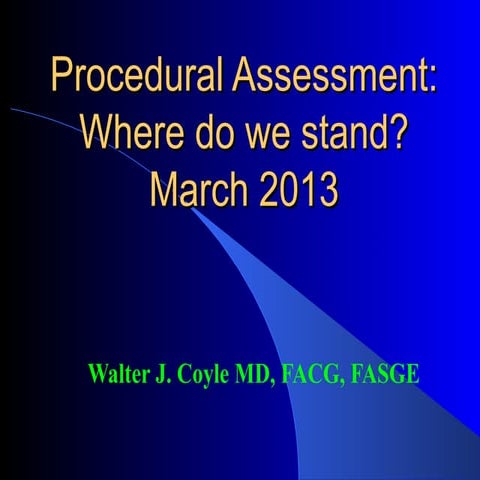 Assessing Procedural Competencies | PPT