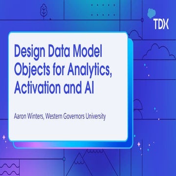 Design Data Model Objects for Analytics, Activation, and AI | PDF