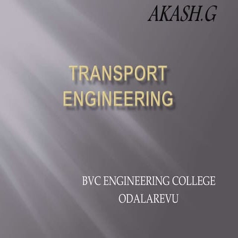 transport engineering types | PPT
