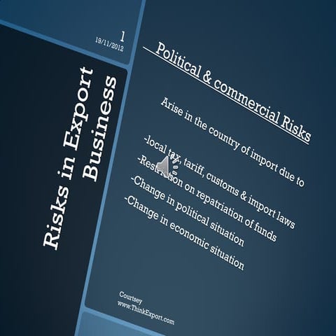 Risks in export business | PDF