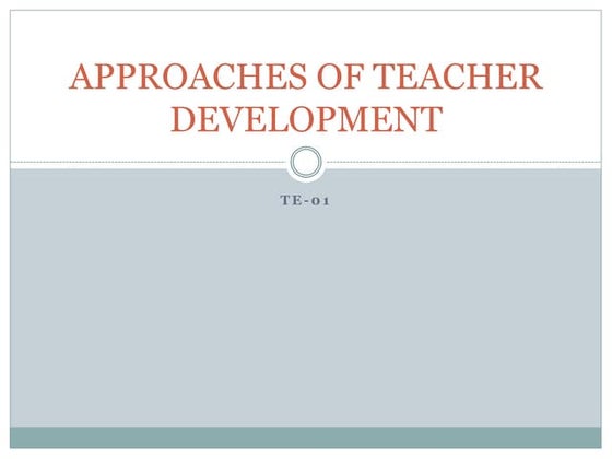 In service Teacher Education | PPT