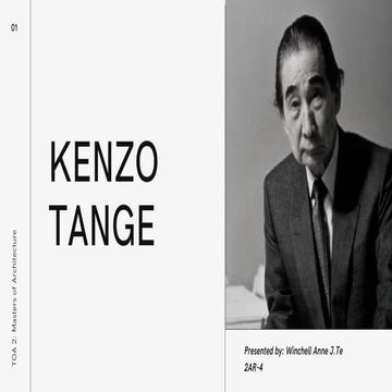 TE_2AR4_TOA 2 PRESENTATION - KENZO TANGE | PDF