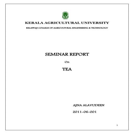 Tea processing | DOCX