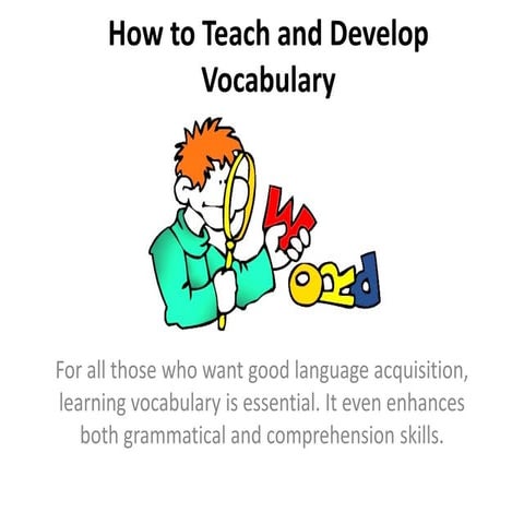 Teach and develop vocabulary | PPT