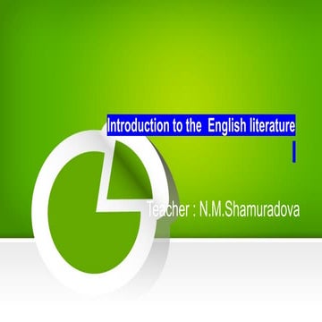 introduction to the english literature | PPTX
