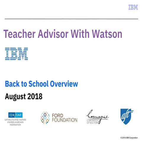 Teacher advisor back to school 2018 | PPT