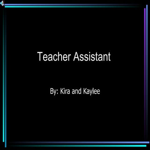 Teacher Assistant | PPT