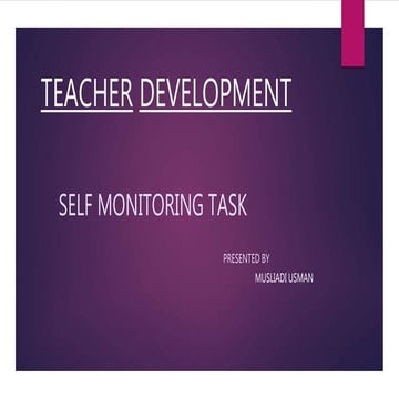 Teacher development | PPTX | Homework and Study | Education
