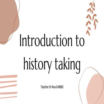 basic history taking | PPT