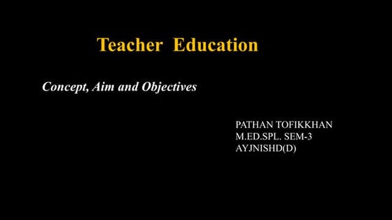 Pre service & in-service teacher education | PPTX