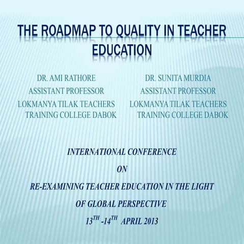 Teacher education power point presentation | PPT