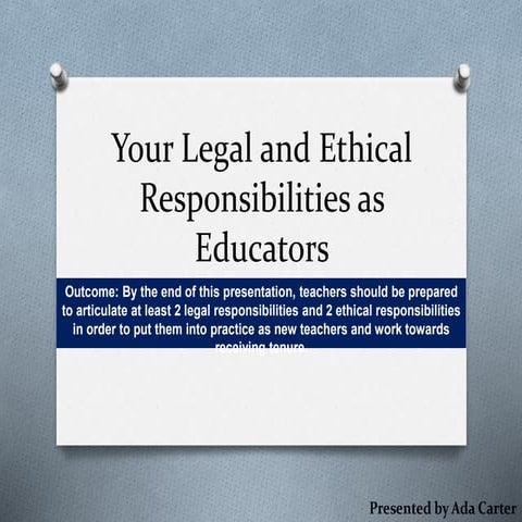 Teacher ethics and responsibilities | PPTX