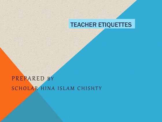 Conducting Effective School Meetings - Najma Kazi | PPT