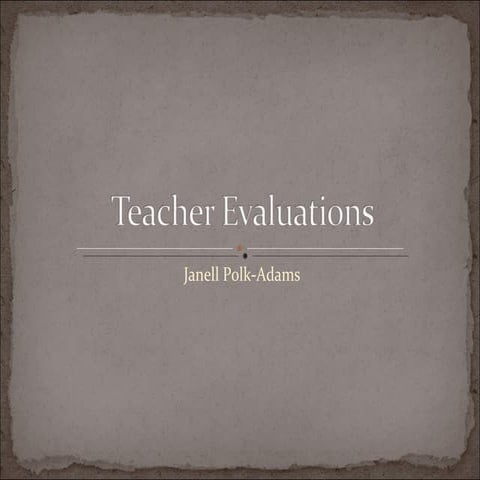 Teacher evaluations | PPT