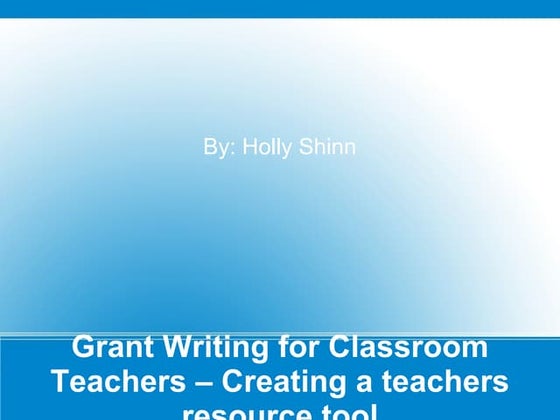 Teacher Grant Presentation | PPT