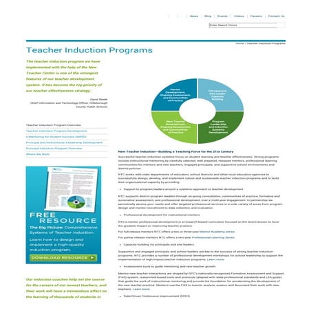 Teacher induction programs | new teacher center | PDF