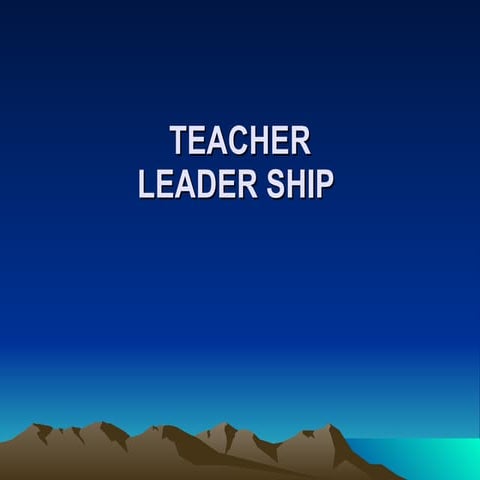 Teacher leadership | PPT