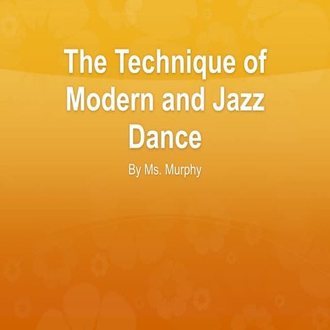 Modern and jazz lesson 1 | PPTX