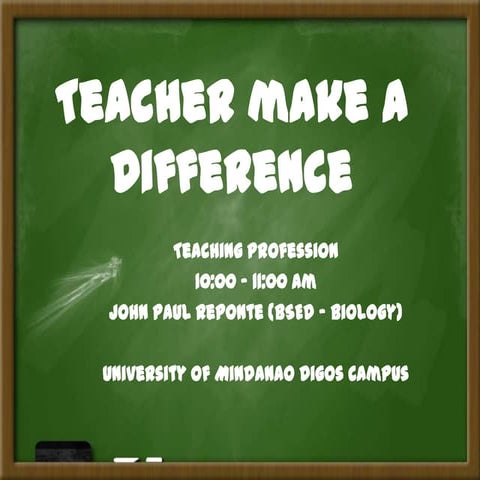 Teacher make a difference | PPTX