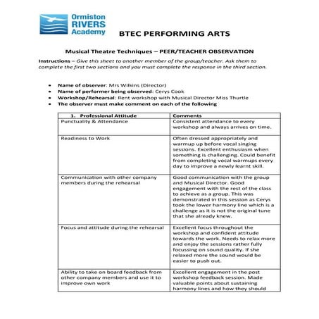 Peer observation betsy | DOCX