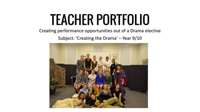 GCSE Drama C1 Devising - portfolio guidelines | PPTX