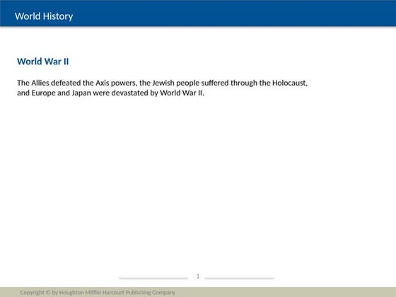 The Second World War | PPT