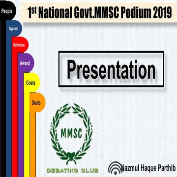 A presentation for arranging a Debate Tournament | PPTX