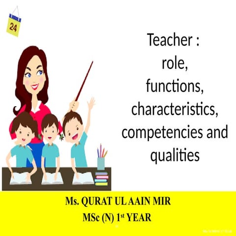 Teacher roles and responsibilities, functions, competencies, qualities | PPTX