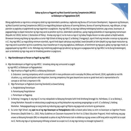 Araling Panlipunan 10 - MELC Updated | PDF