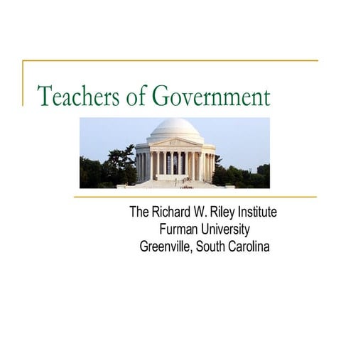 Teachers Of Government | PPT