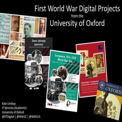 WW1 in the Classroom: University of Oxford Digital Resources | PPTX ...