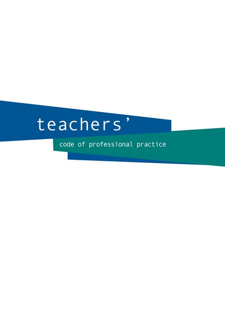 Code of conduct for teachers.pptx1 | PPTX | Professional School ...
