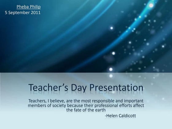 Teachers' day Presentation | PPTX