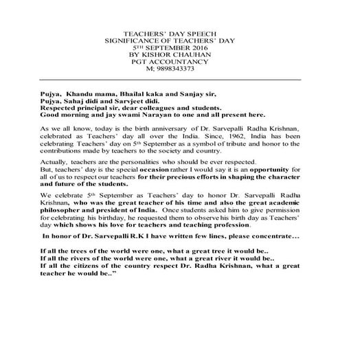 Teachers' Day Script 2016 (macunay) | DOCX