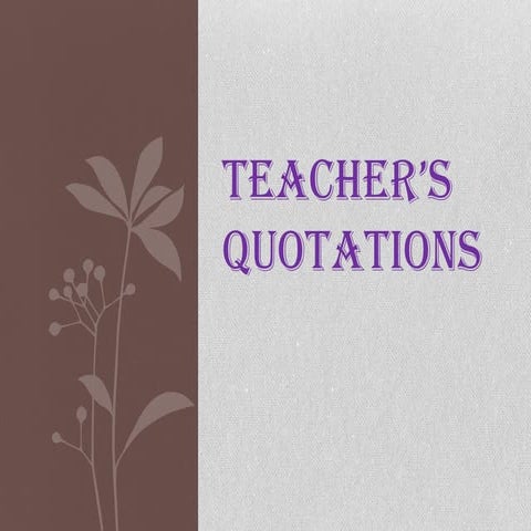 Teacher’s quotations | PPTX