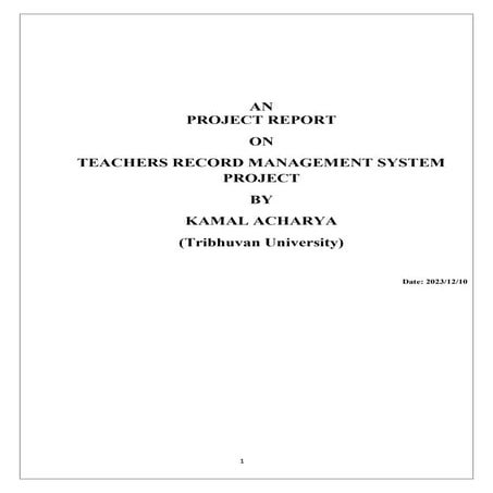 Teachers record management system project report..pdf