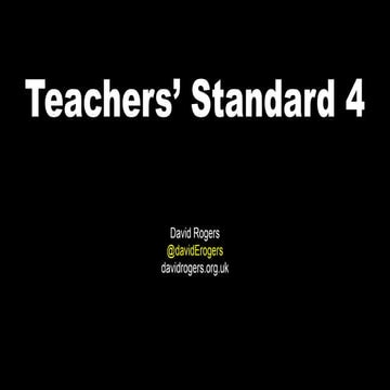 Teachers Standard 4 | PPTX