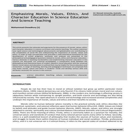 Teachers values | PDF