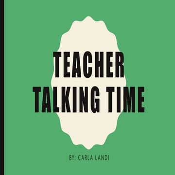 Teacher talking time | PPTX