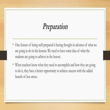 preparation of teachers | PPTX