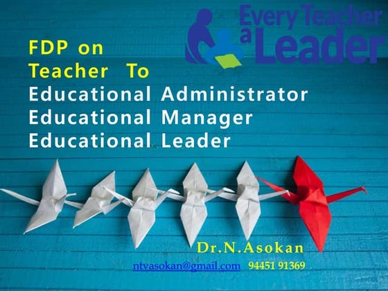 Webinar on Teachers to Educational Leader | PPTX