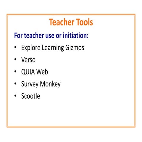 Teacher tools | PPT