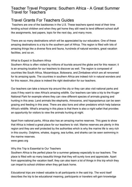 Narrative report on educational tour | PDF