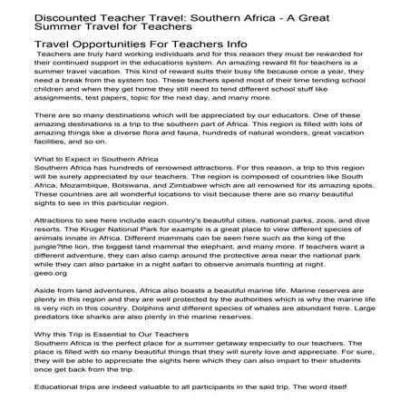 Educational Tour | PDF