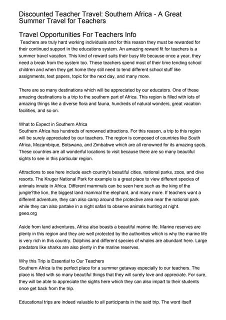 Narrative report on educational tour | DOCX | Educational Assessment ...