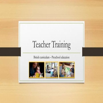 Teacher training | PPT
