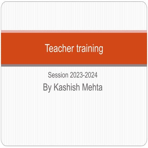 Teacher training | PPTX